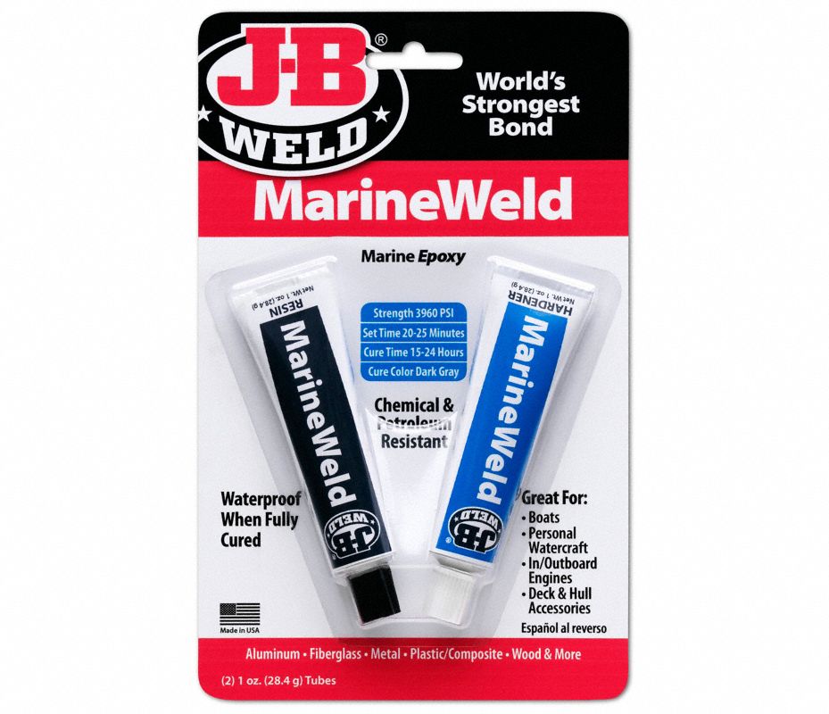 J-B WELD Adhesivo Epóxico Tubos (2) 1 oz., Color Gris Obscuro, Vida de ...