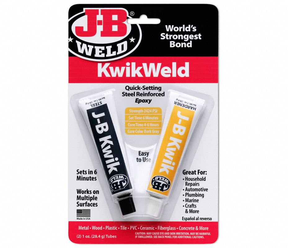 J-B WELD Adhesivo Epóxico Tubos (2) 1 oz. , Color Gris , Vida de ...