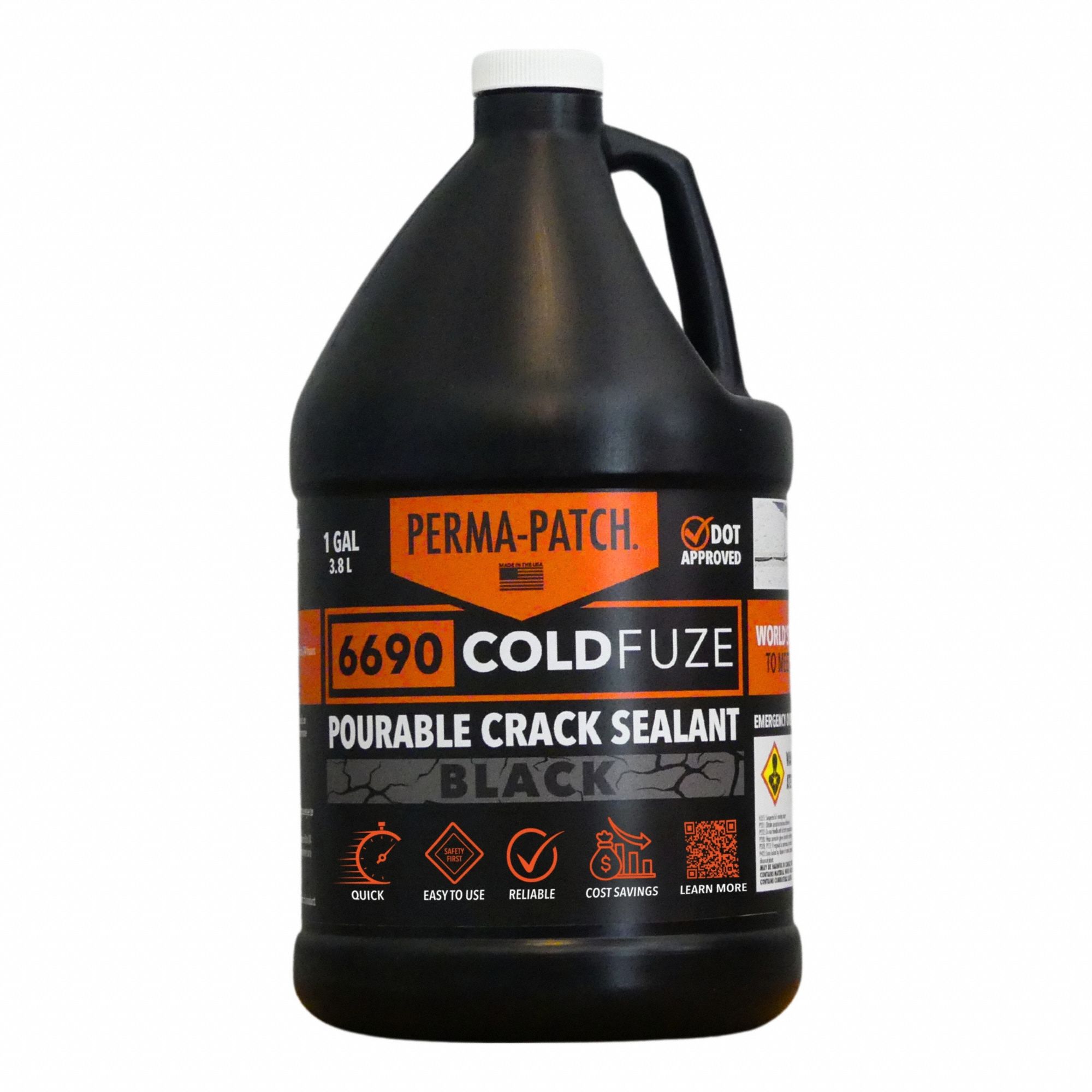 PERMA-PATCH, 6690 ColdFuze, Black, Crack Filler - 827F88|PP-CF-B1 ...