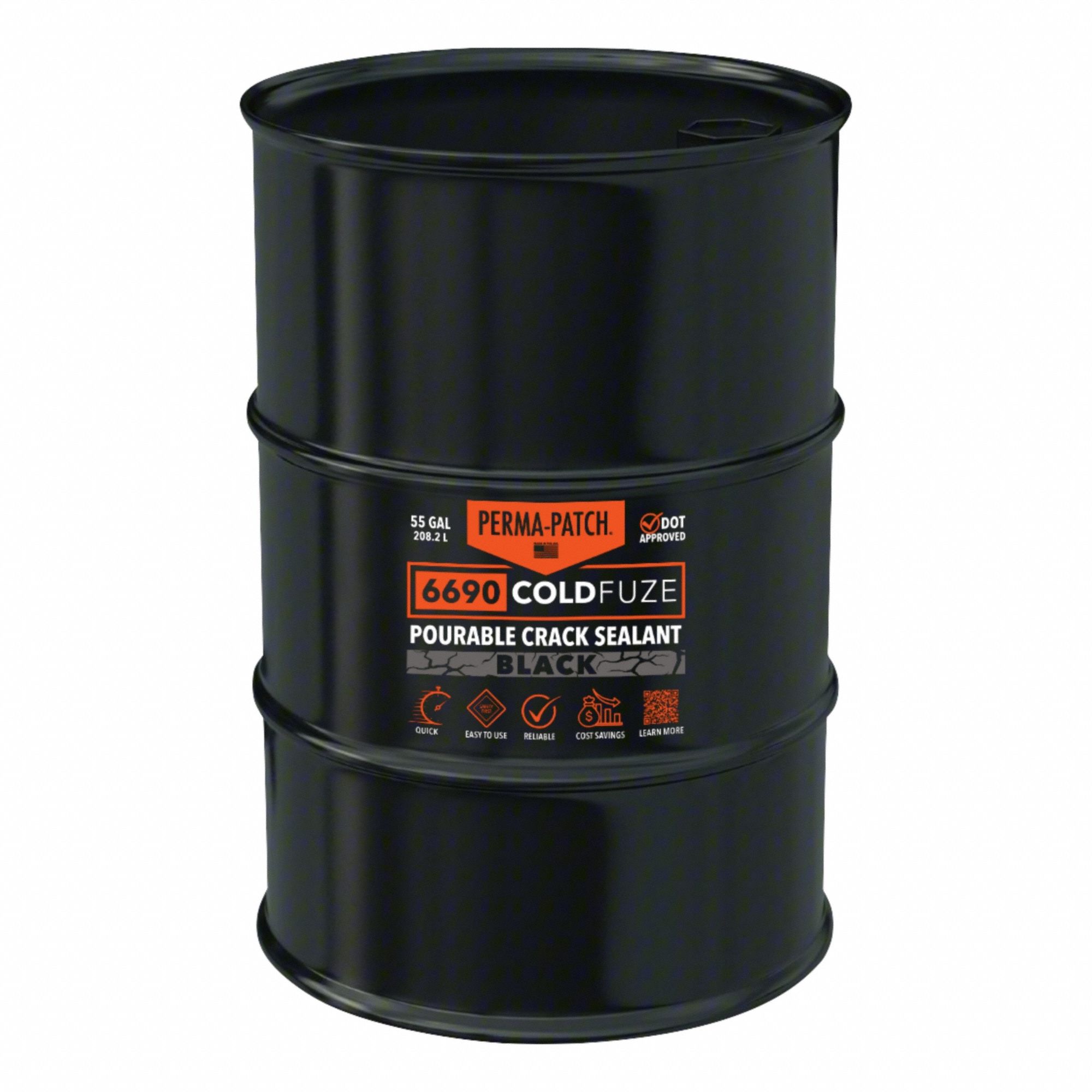 PERMA-PATCH, 6690 ColdFuze, Black, Crack Filler - 827F89|PP-CF-B55 ...