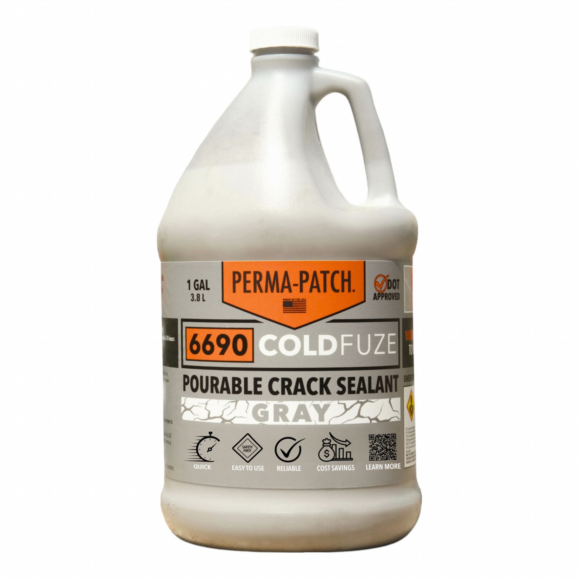 PERMA-PATCH, 6690 ColdFuze, Gray, Crack Filler - 827F90|PP-CF-G1 - Grainger