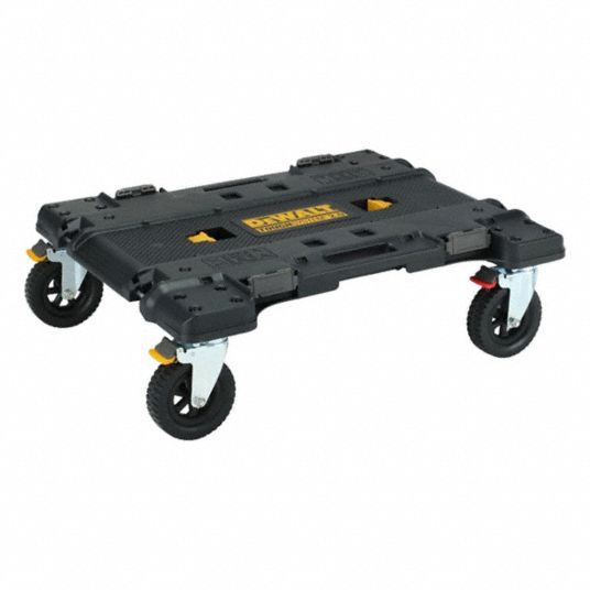 DEWALT Tough System, 26 in W x 26 in D x 10 in H, Black, Tool Box Dolly ...