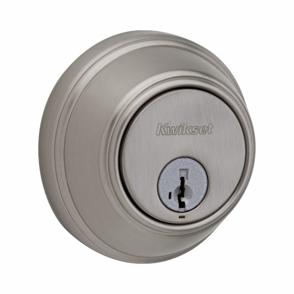 KWIKSET, Cylindrical, 1 3/4 in Door Thick - Max, Key Control Deadbolt ...