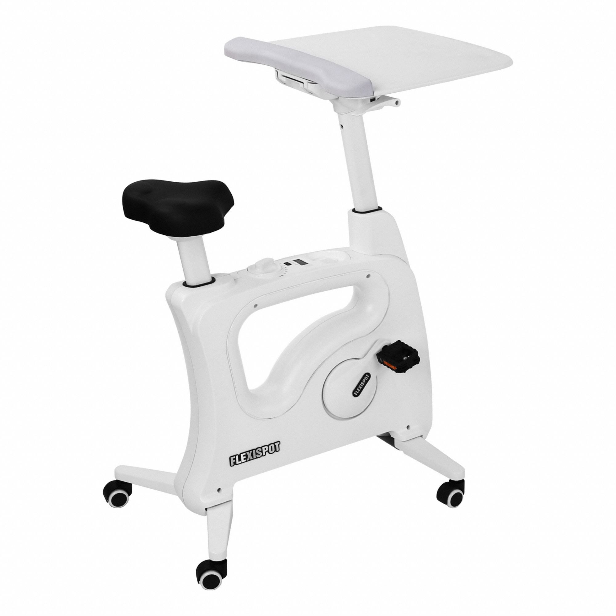 FLEXISPOT, White, ABS/Polyurethane/Stainless Steel, Desk Exercise Bike ...