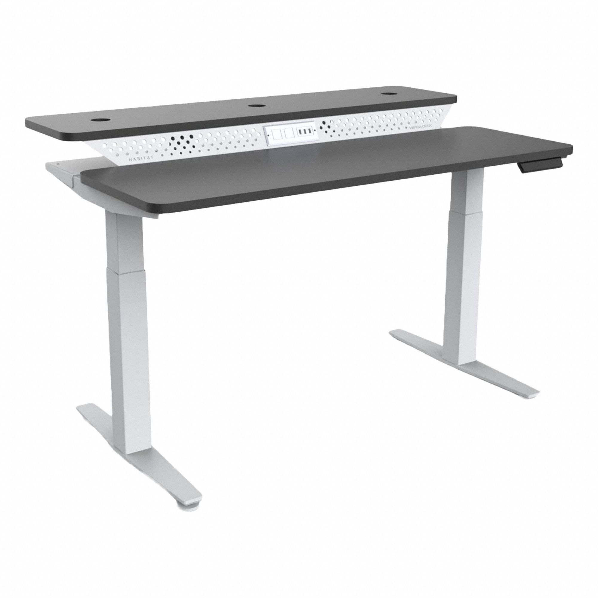 VERSADESK, Black, Wood, Electric Sit-Stand Desk - 875LT2|VT1374830-03 ...