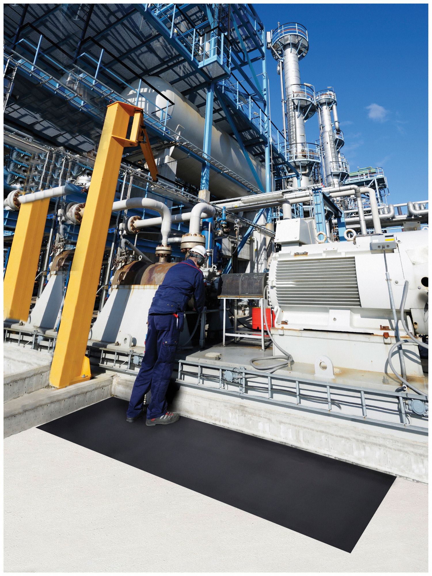 NOTRAX Switchboard Mat: Type II: Class 2, Ribbed, 3 ft x 5 ft, 1/4 in ...