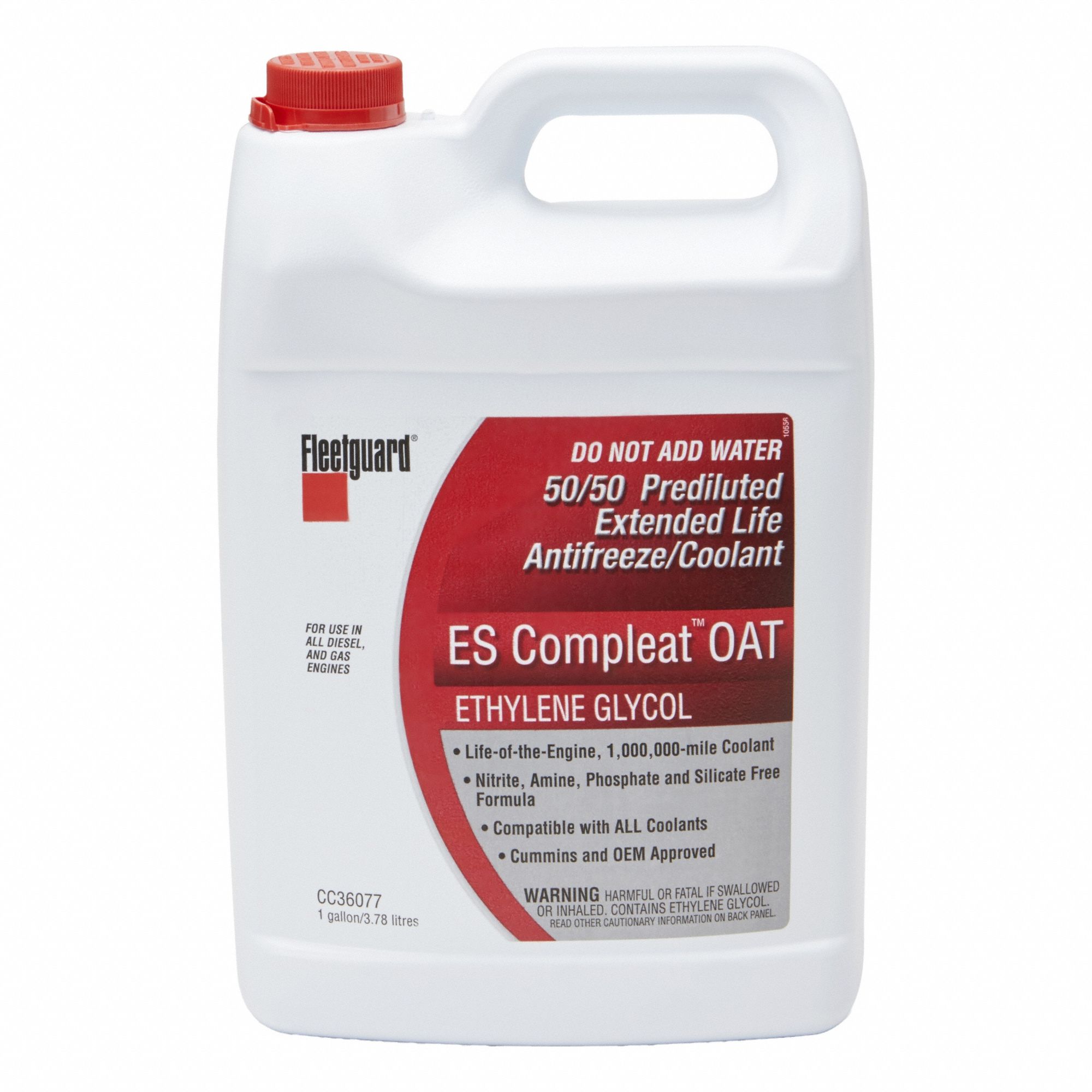 FLEETGUARD, Pre-Diluted 50/50, 1 gal Container Size, Coolant - 832G83 ...