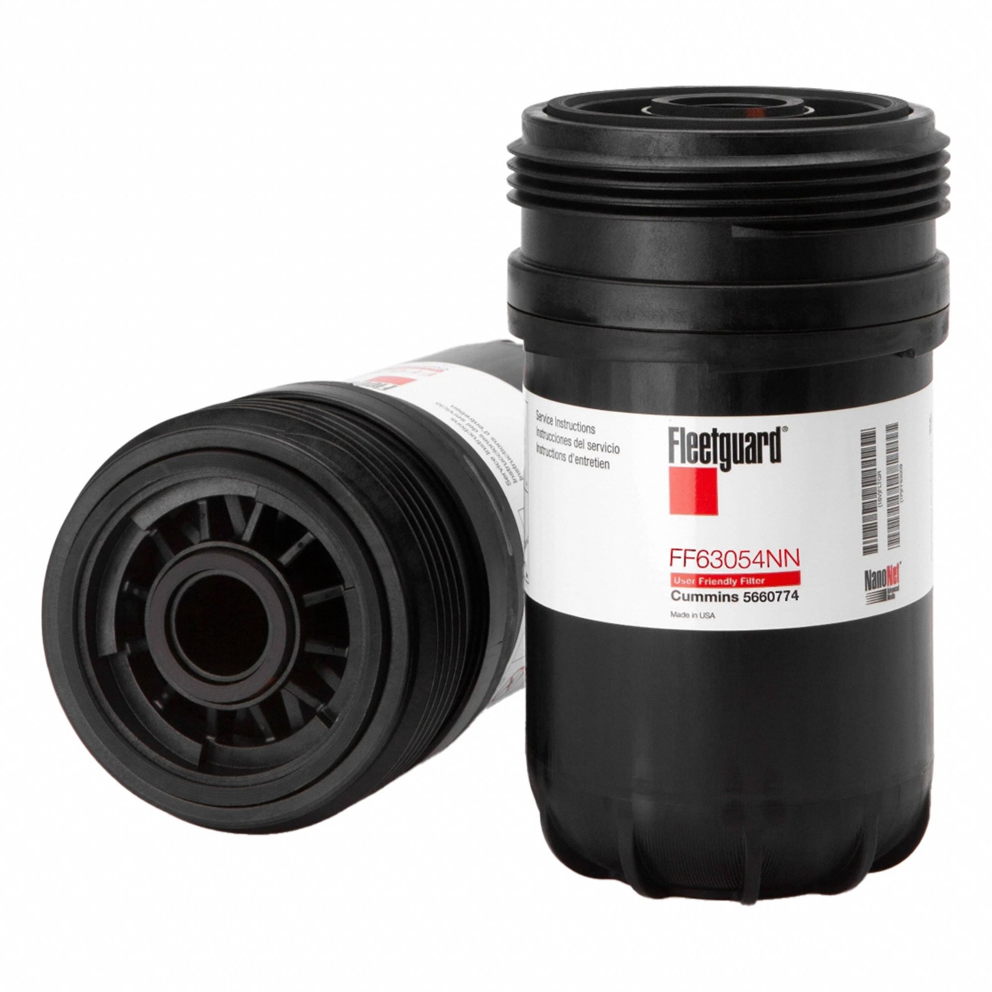 FLEETGUARD, 12 3/8 in Overall Lg, 4 in Outside Dia, Automotive Fuel ...