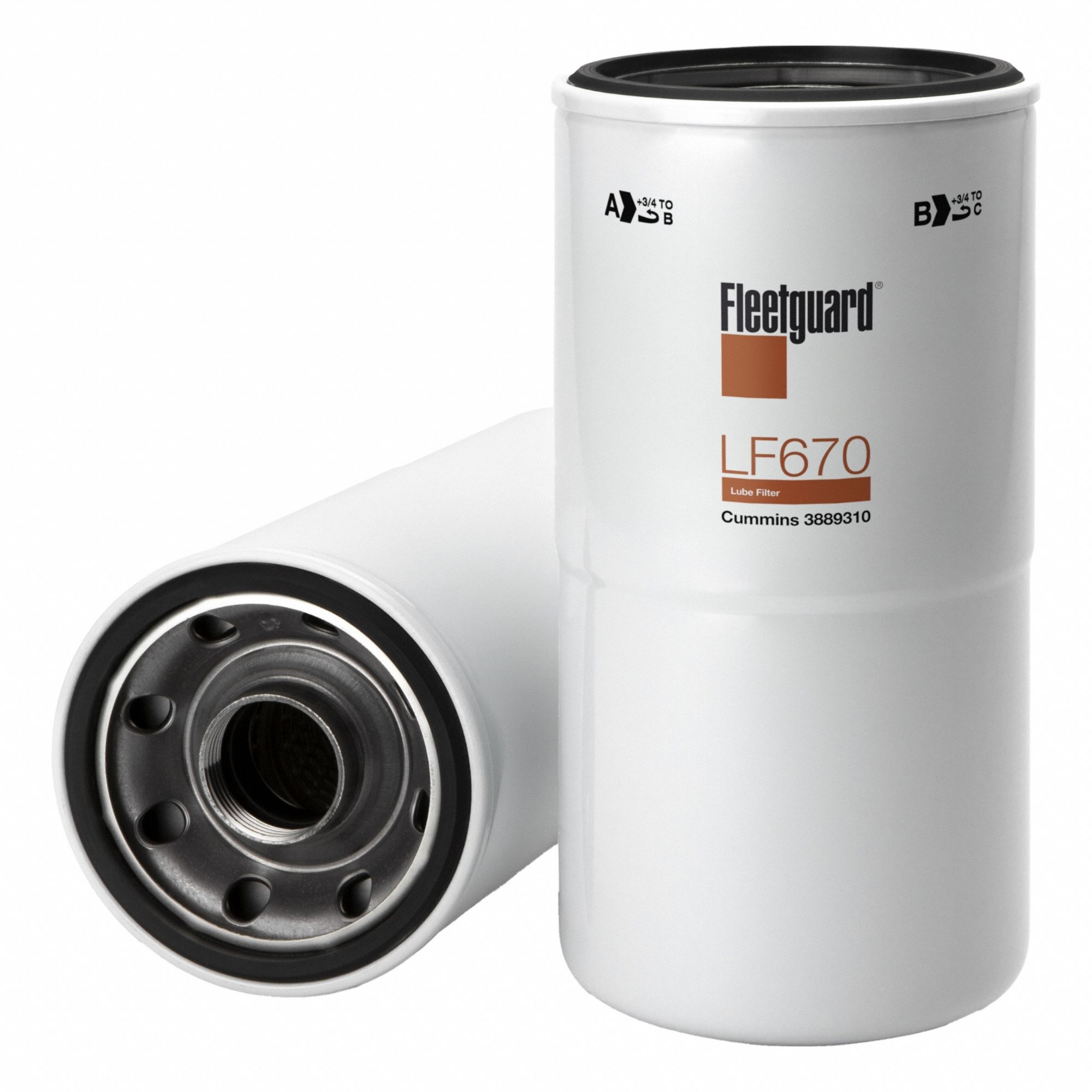 FLEETGUARD, B96, LF670, Automotive Oil Filter - 832H19|LF670 - Grainger