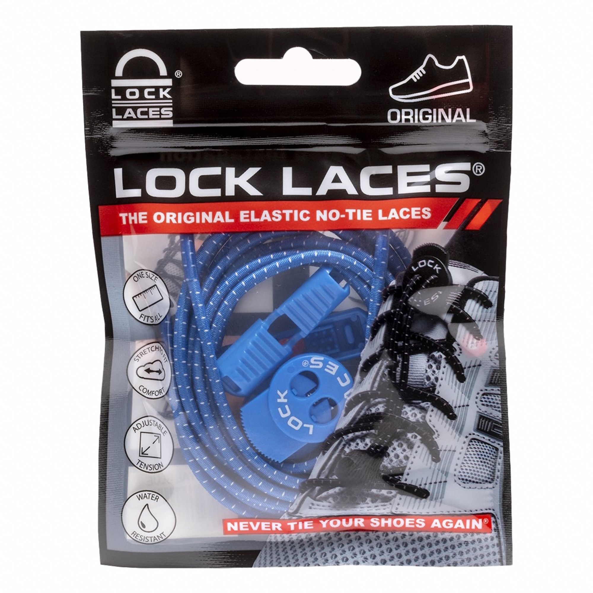 LOCK LACES, Blue, Any Size Shoe, Safety Shoe Laces - 832ZN4|ROY48 ...