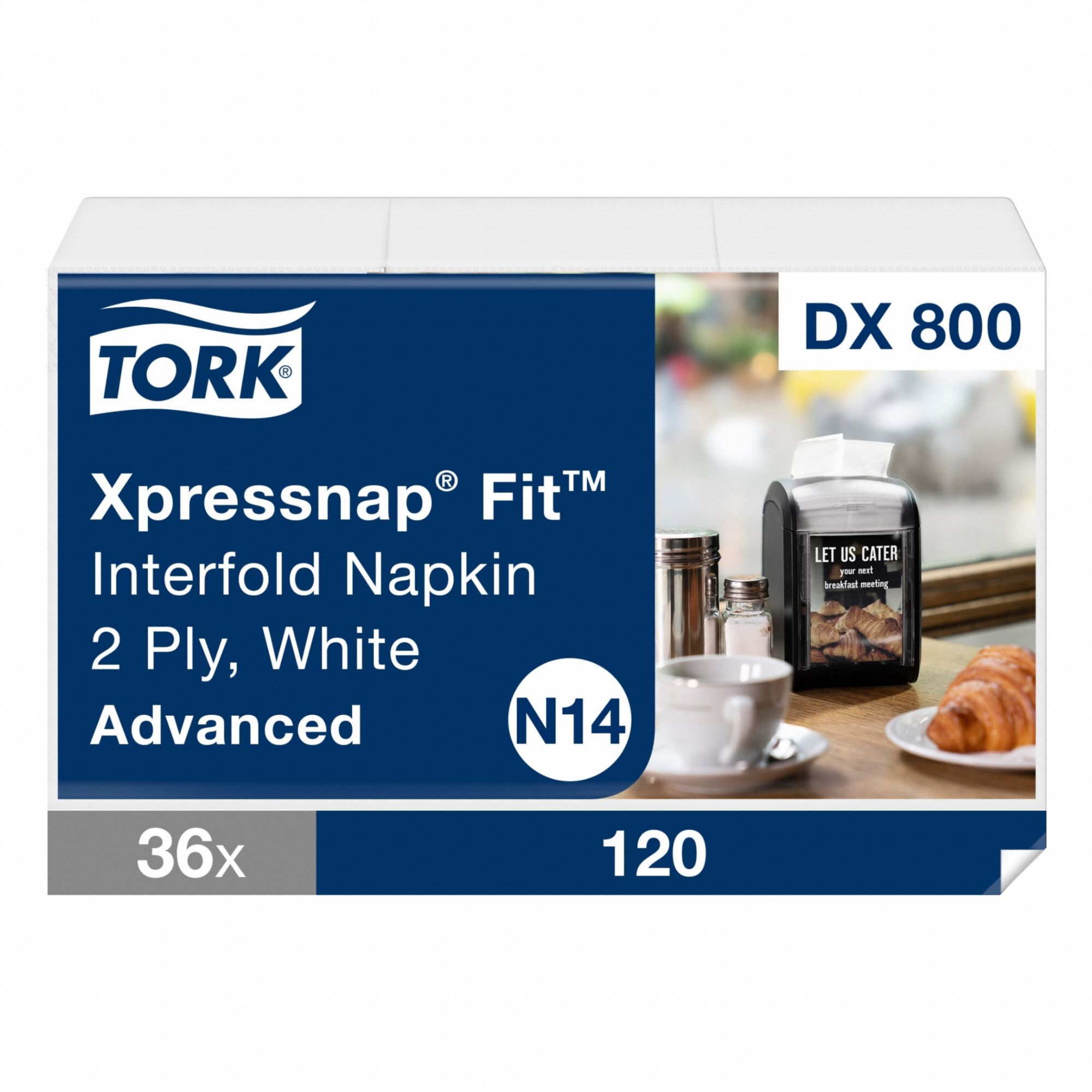 Tork 2 Ply 4 1 4 In X 3 1 4 In Disposable Napkins 833dg4 Dx800