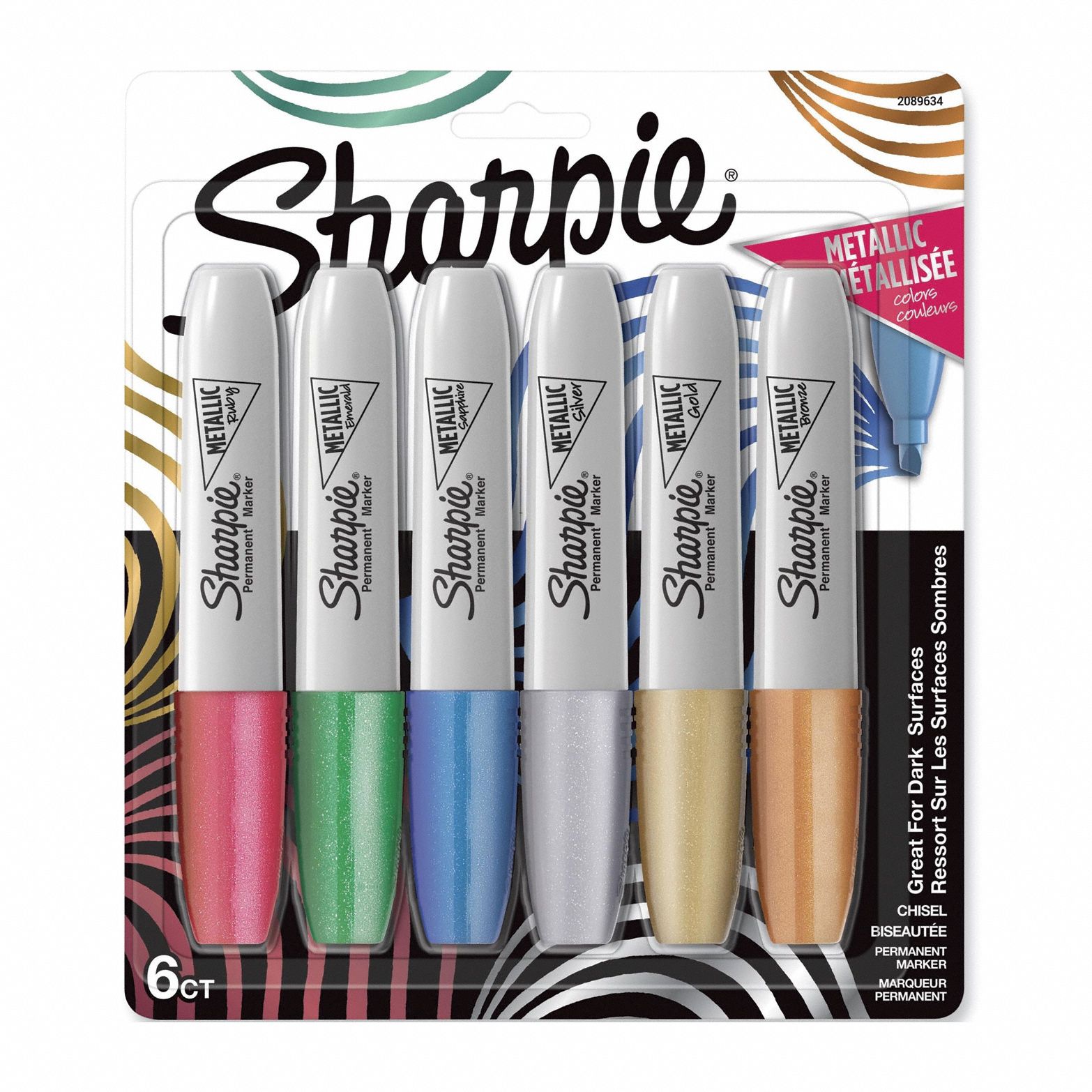 SHARPIE, Assorted, Bronze/Emerald/Gold/Ruby/Sapphire/Silver, Permanent ...