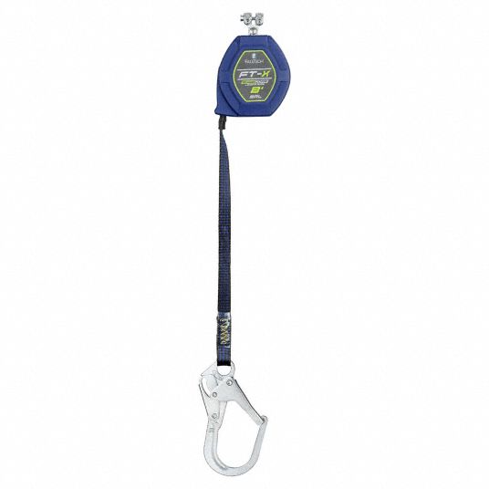 FALLTECH, Steel Rebar Hook Anchor, 8 ft Line, Self Retracting Lifeline ...