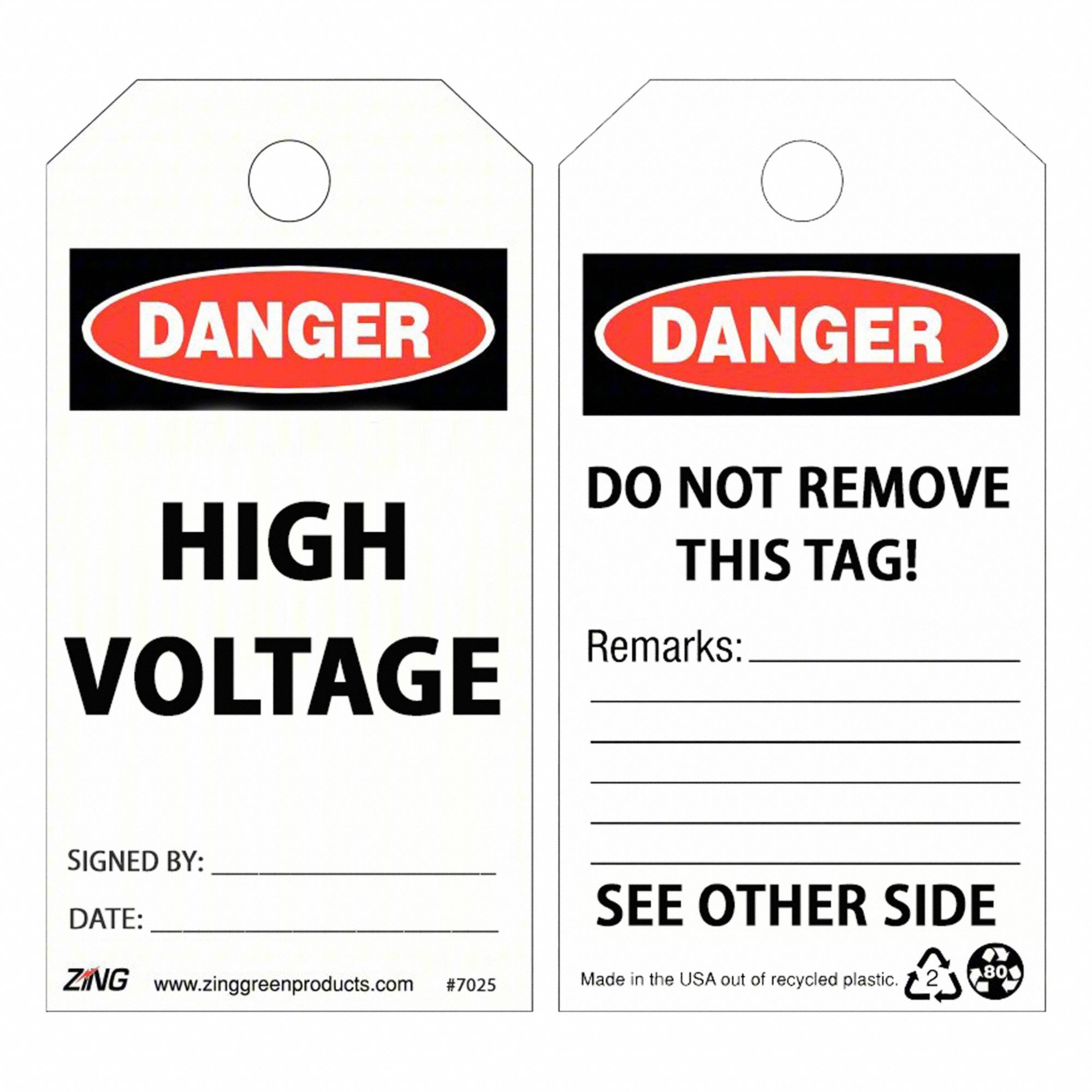 Safety Tag - 844J35|7025 - Grainger