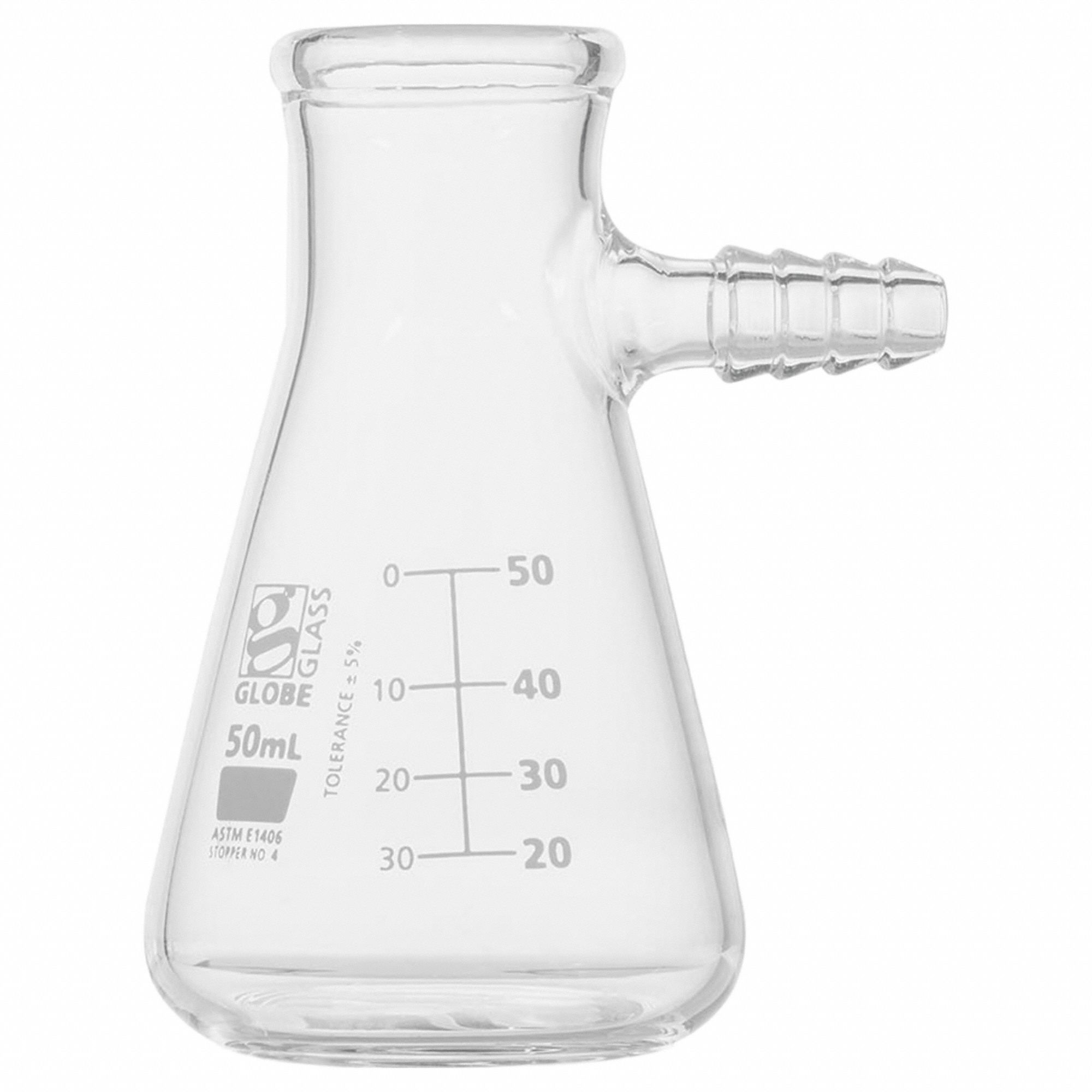 Borosilicate Glass, 50 mL Capacity - mL, Filtering Flask - 811GF7 ...