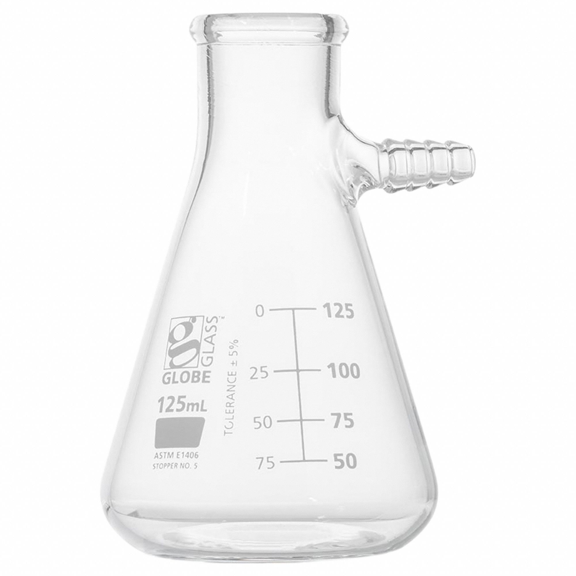 Borosilicate Glass, 125 mL Capacity - mL, Filtering Flask - 811GG0 ...