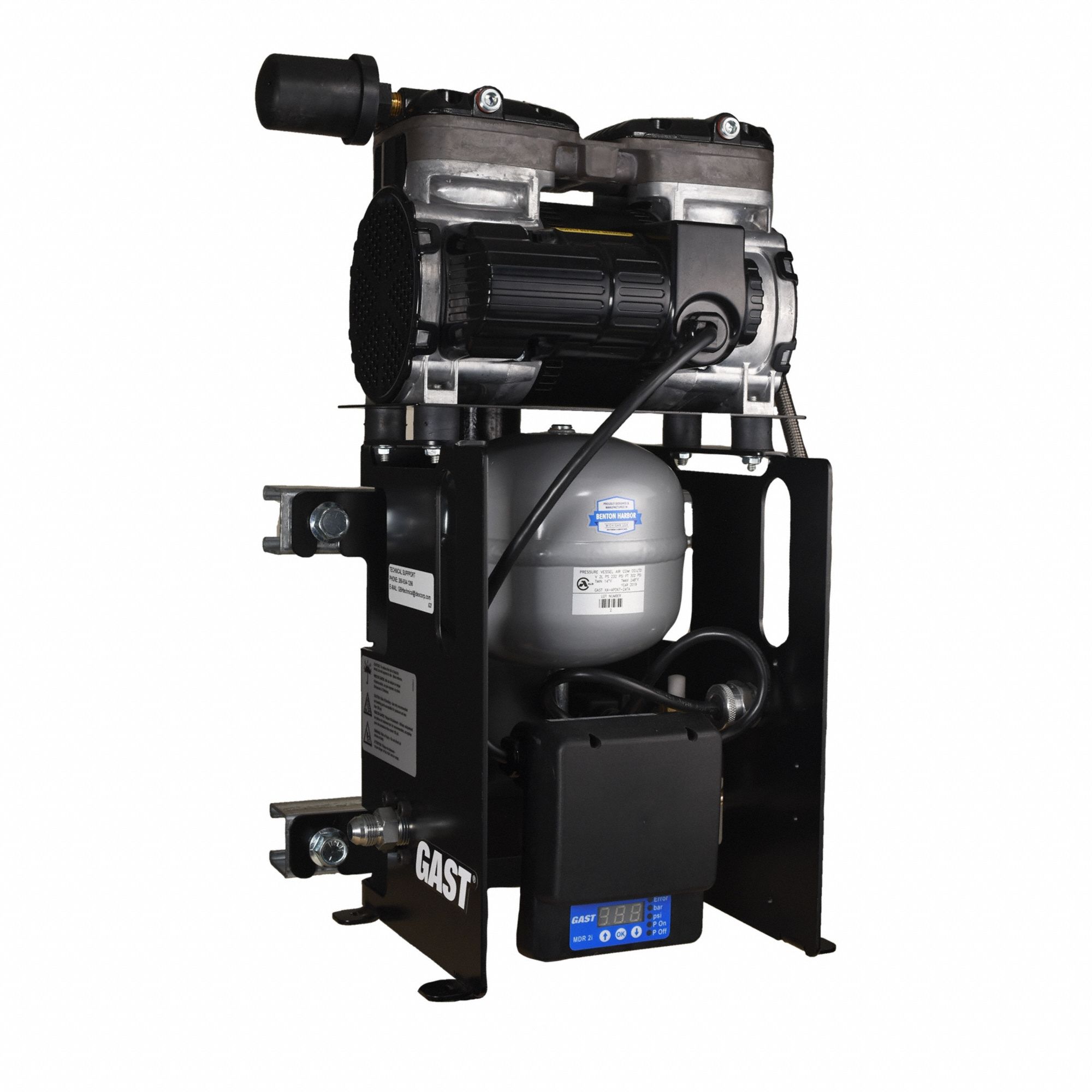 GAST, 0.5 hp, 1 Stage, Electric Air Compressor - 848D98|87R-100S - Grainger