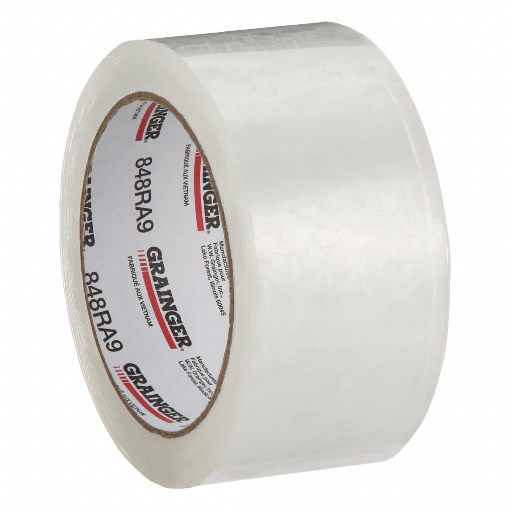 GRAINGER, 2.5 mil Tape Thick, 2 in x 55 yd, Acrylic Packing Tape ...