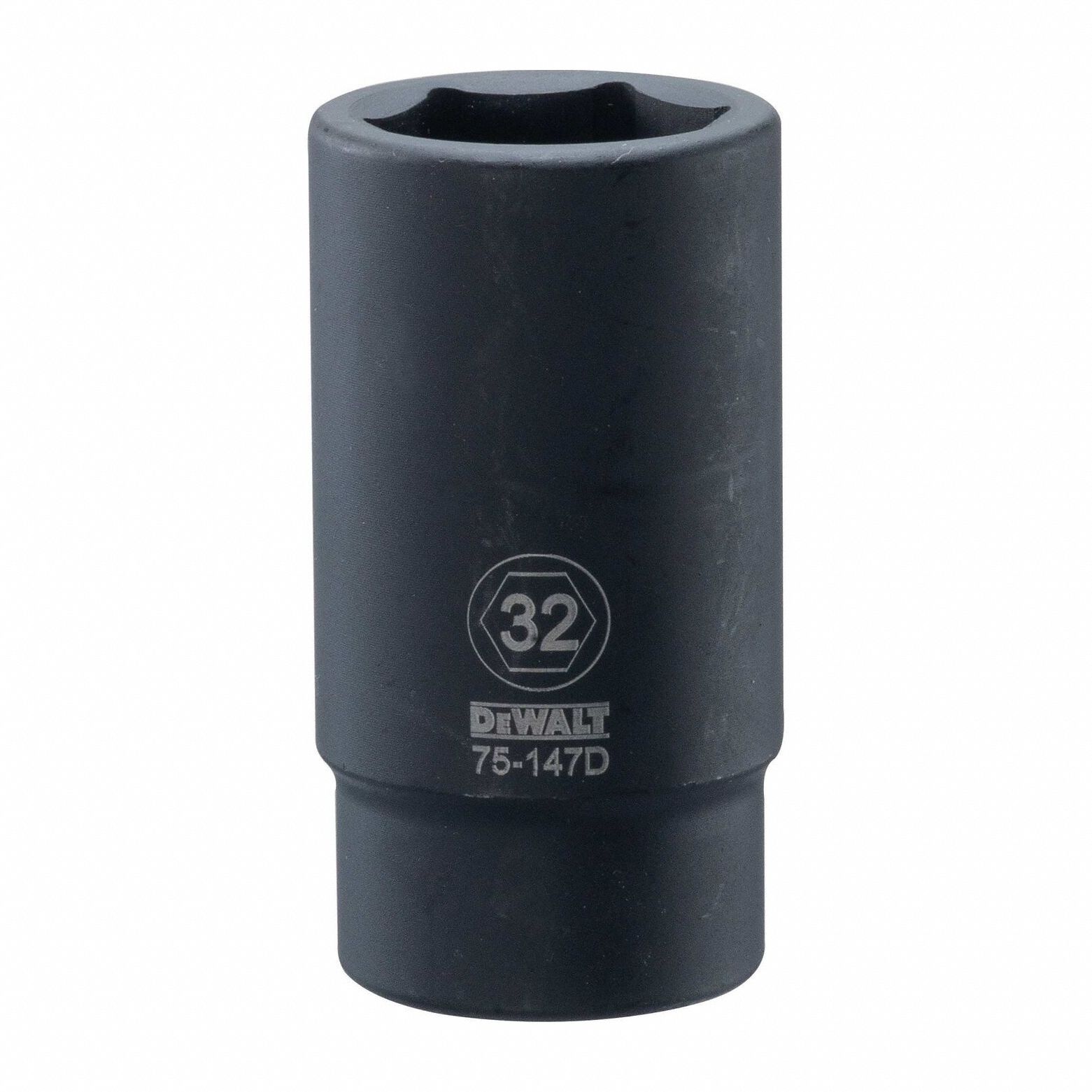 Deep Impact Socket, 3/4 IN DR, 32MM - Grainger