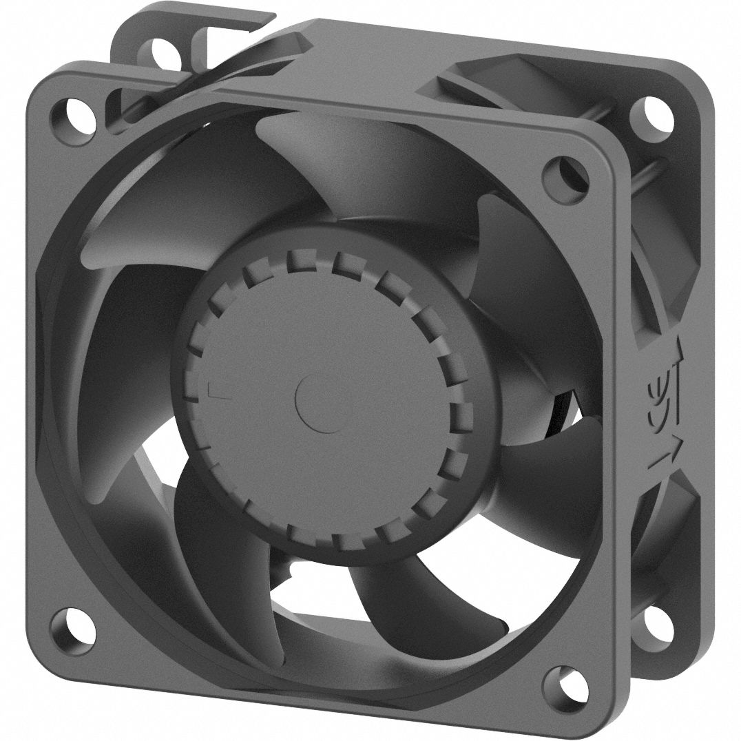DAYTON, 54.8 cfm Airflow @ 0.000 in SP, 2 3/8 in Ht, Axial Fan - 855H07 ...