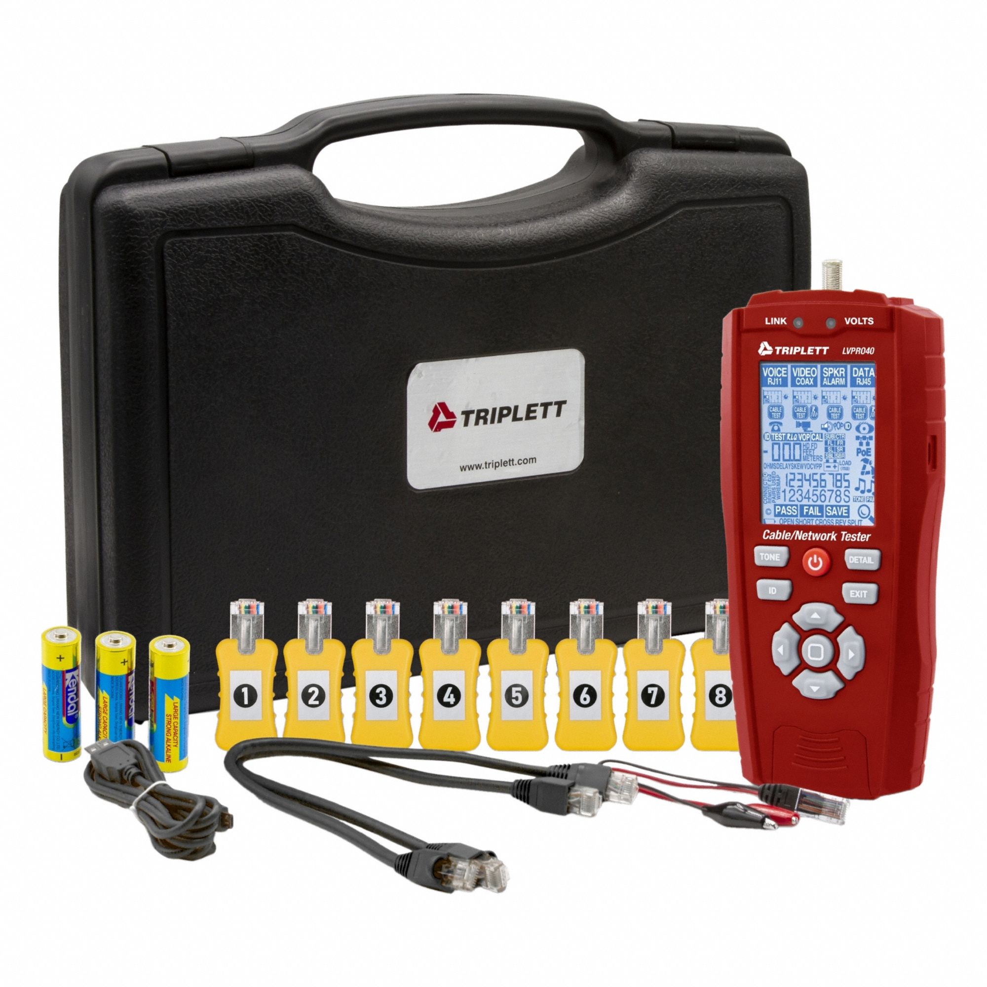 TRIPLETT, Base Model, LVPRO40, Cable Network Tester - 858XX8|LVPRO40 ...