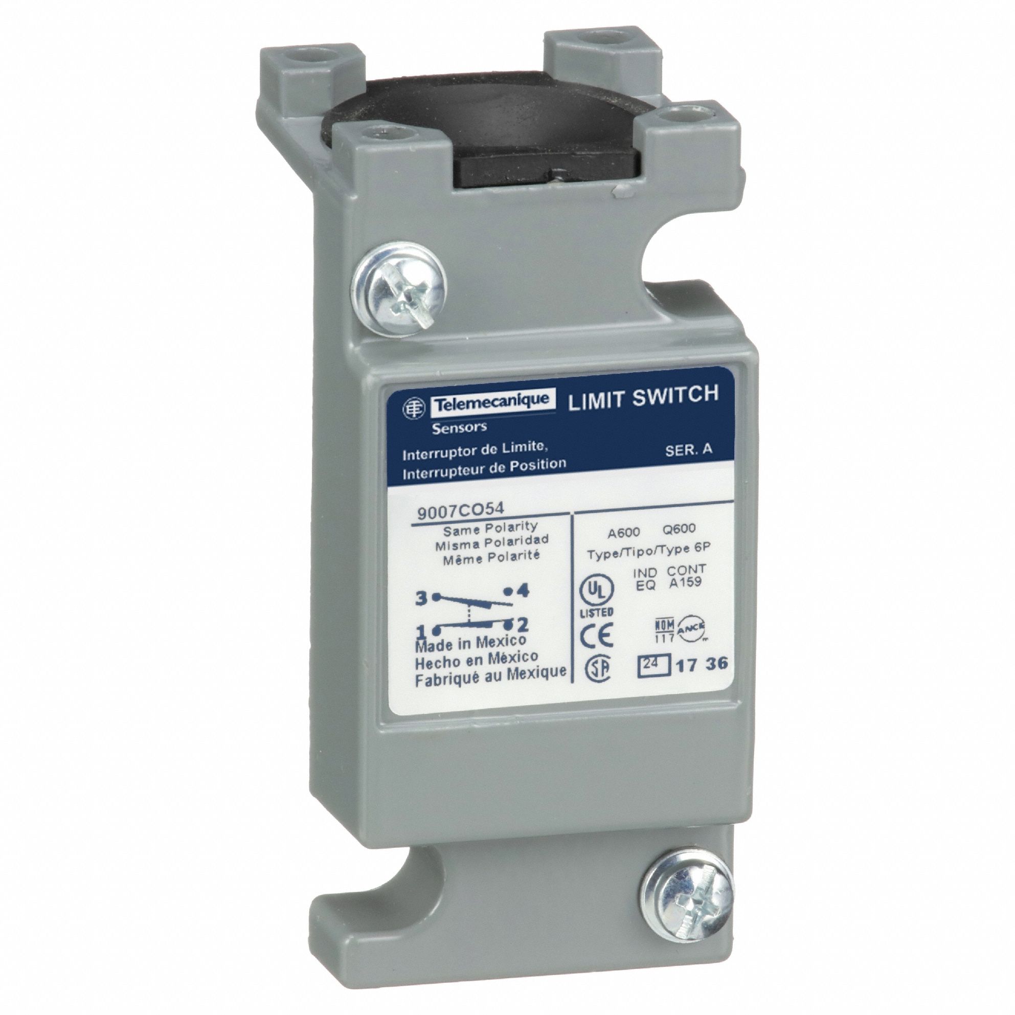 TELEMECANIQUE SENSORS, EN50041 Body, 2 Mounting Holes, Compact Limit ...