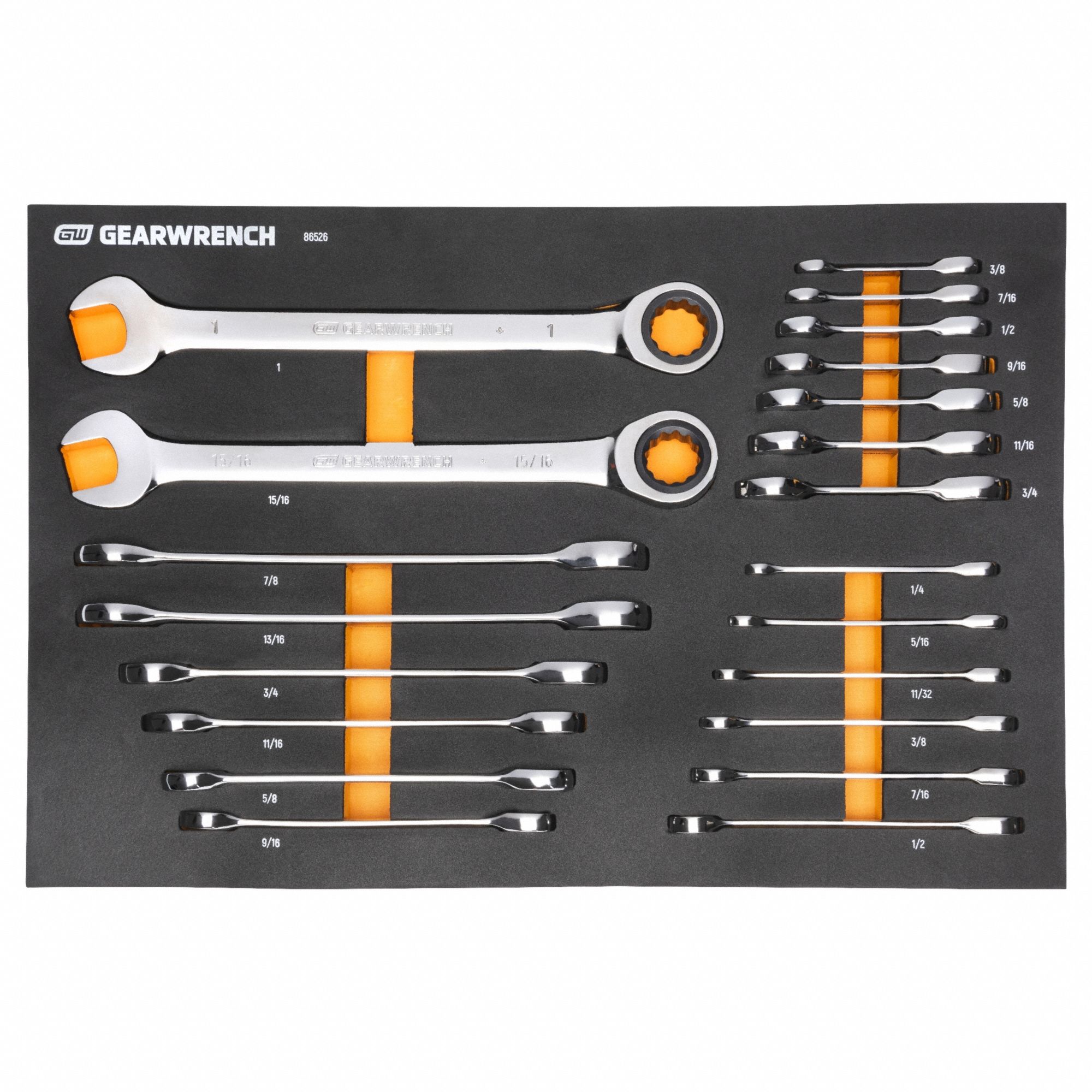 GEARWRENCH, Not Reversible, 5° Min Arc Swing, Hand Ratchet Set - 817XY9 ...
