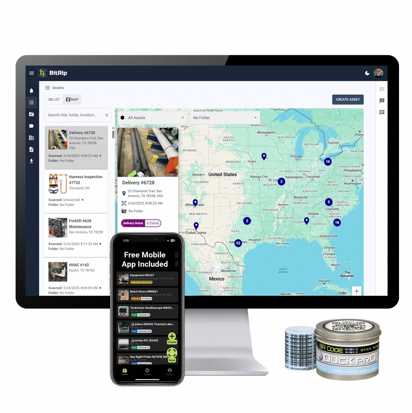 BITRIP, Removable, Blue, Removable Scannable Labels Bundle - 866TJ1 ...