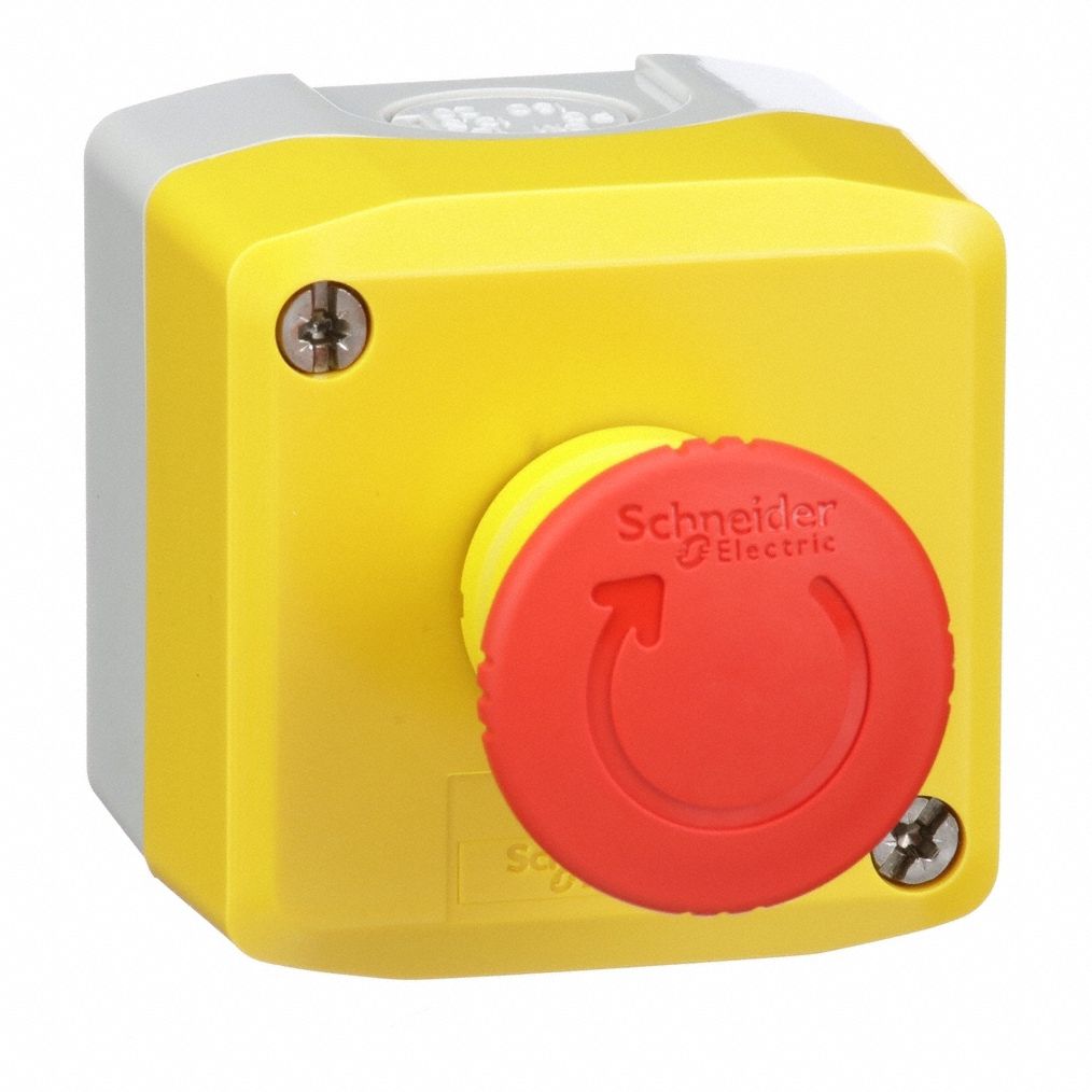 SCHNEIDER ELECTRIC, Mushroom Head Push Button, 0 Pilot Lights, Control Station - 33HP30 ...