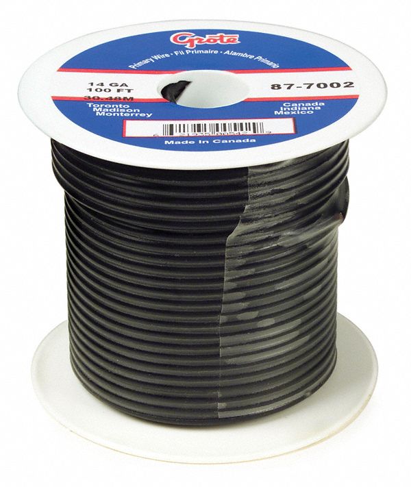 GROTE, GPT, 100 ft, Primary Automotive Wire - 34GA75|87-8002 - Grainger