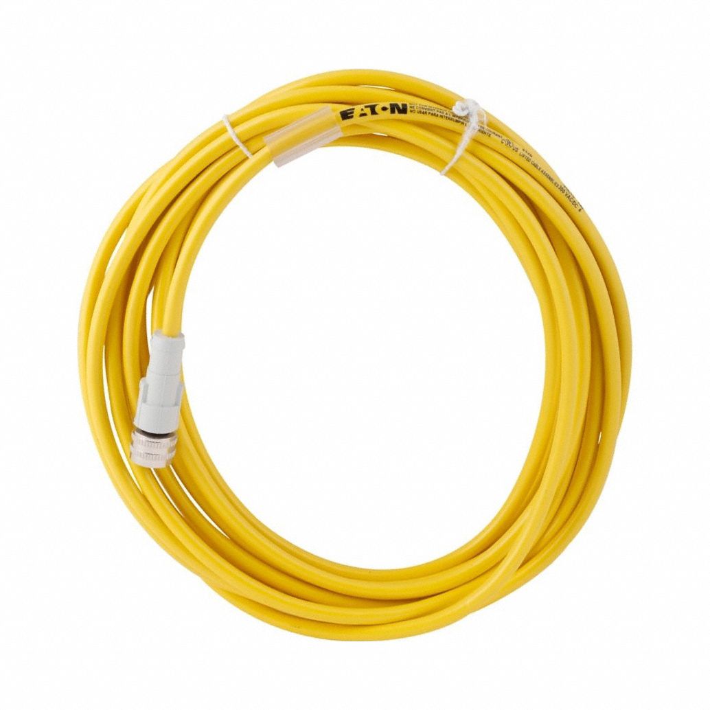 3 pin M12, PVC, Cordset - 870A41|CSAS3F3CY2205 - Grainger