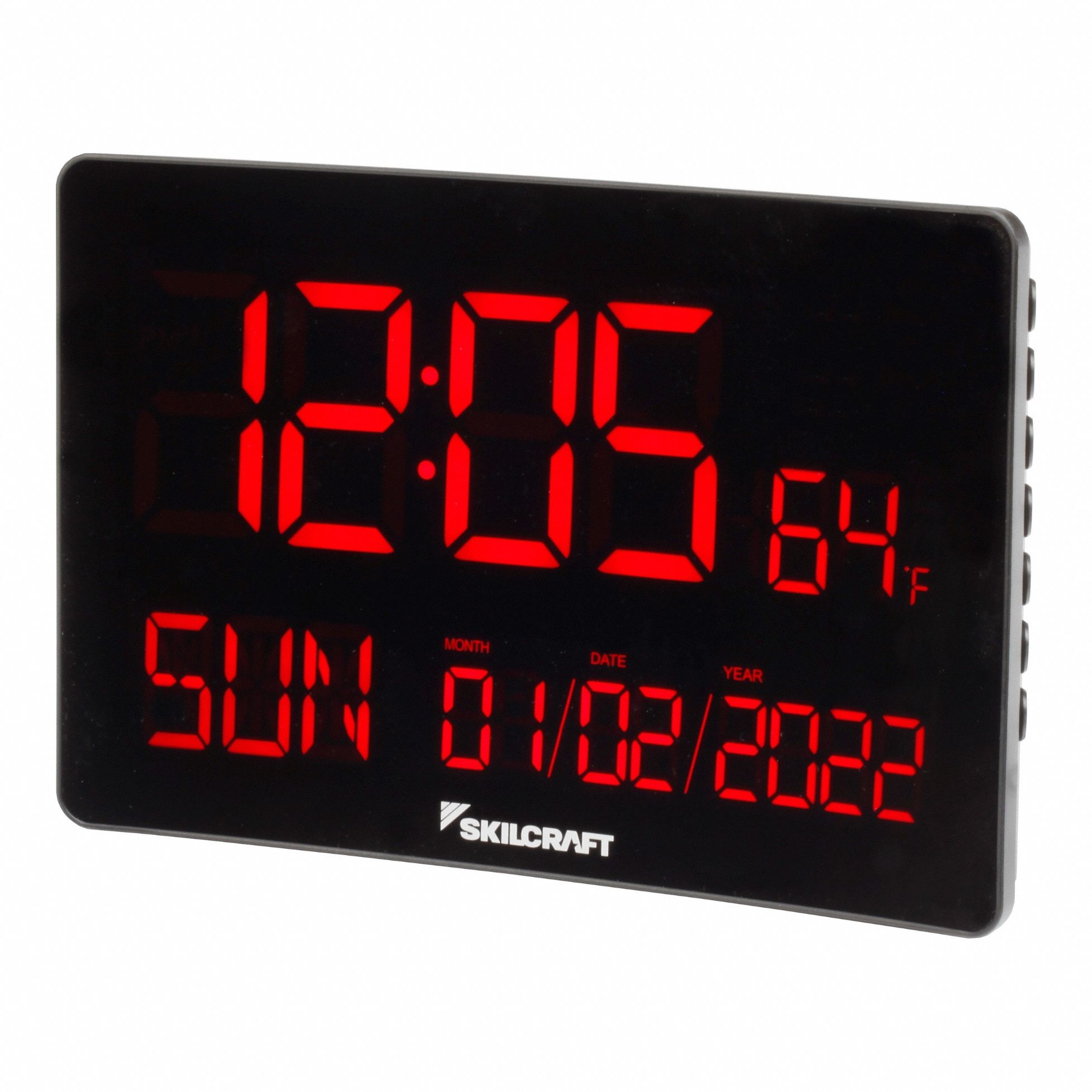 Clock,LED DGTL, Wall Desk,SelfSet,9.7" - Grainger