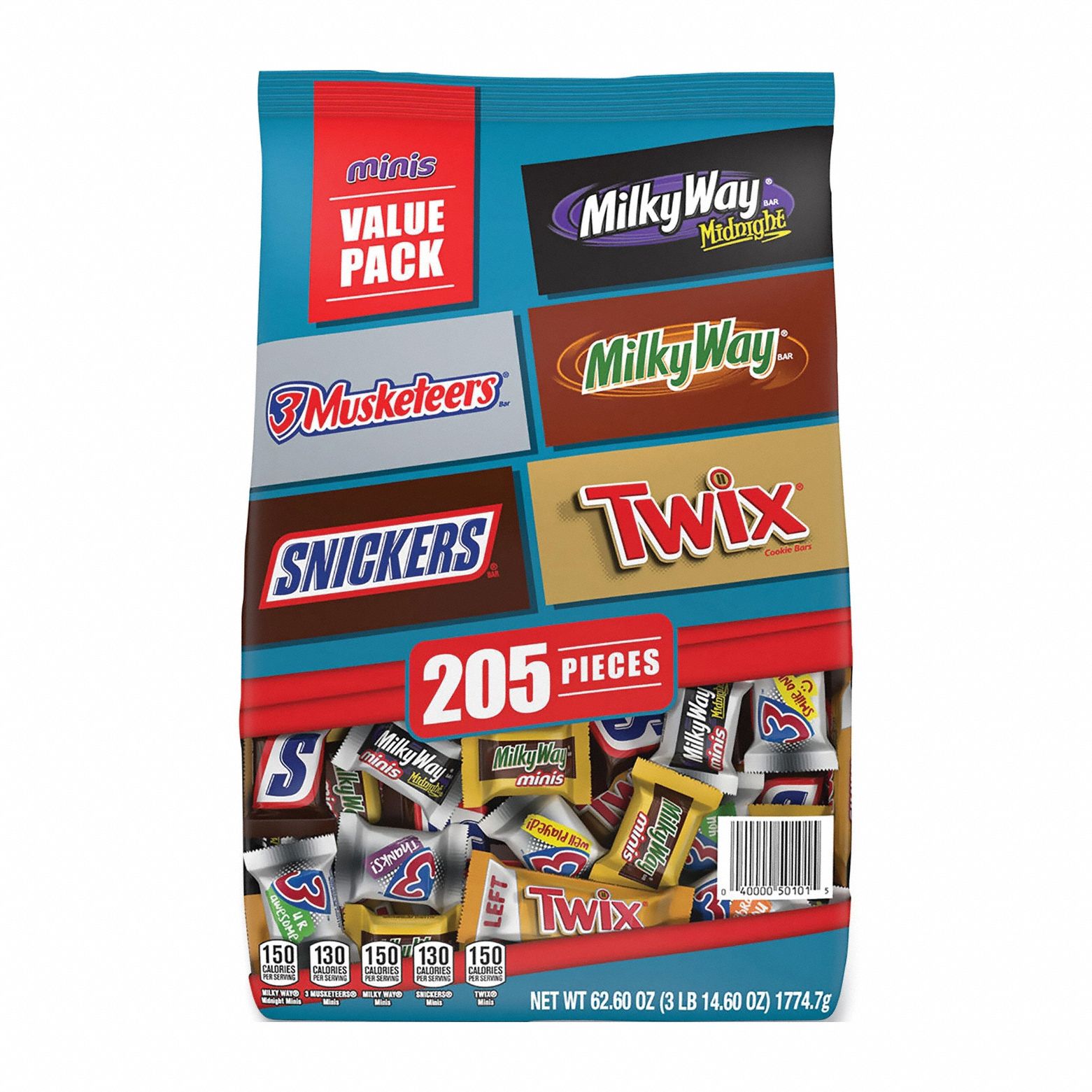 MARS, 3 Musketeers®/Midnight MilkyWay®/Snickers®/Twix®, 62.6 oz Item ...