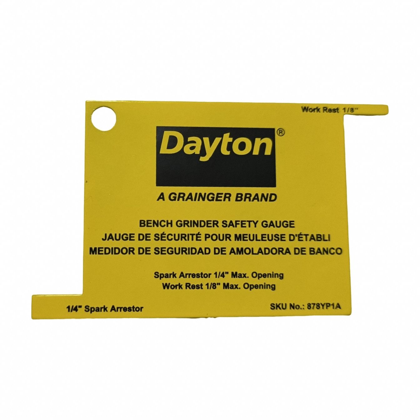 DAYTON, Bench Grinder Safety Gauge - 878YP1|878YP1 - Grainger