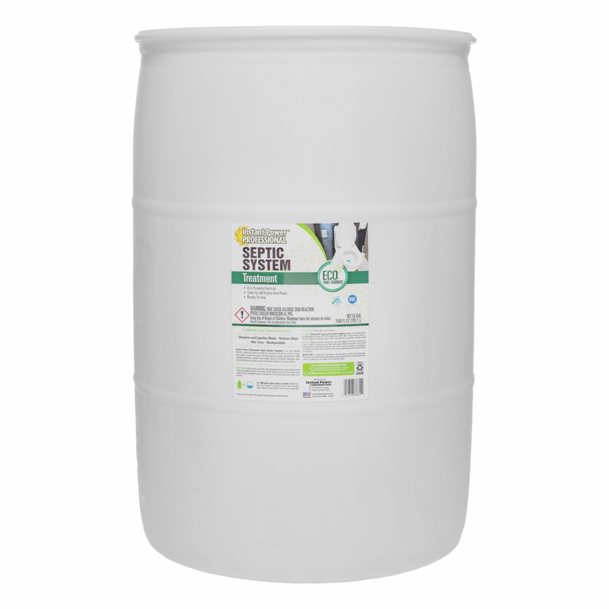 INSTANT POWER PROFESSIONAL, Drum, 55 gal, Septic System Treatment ...