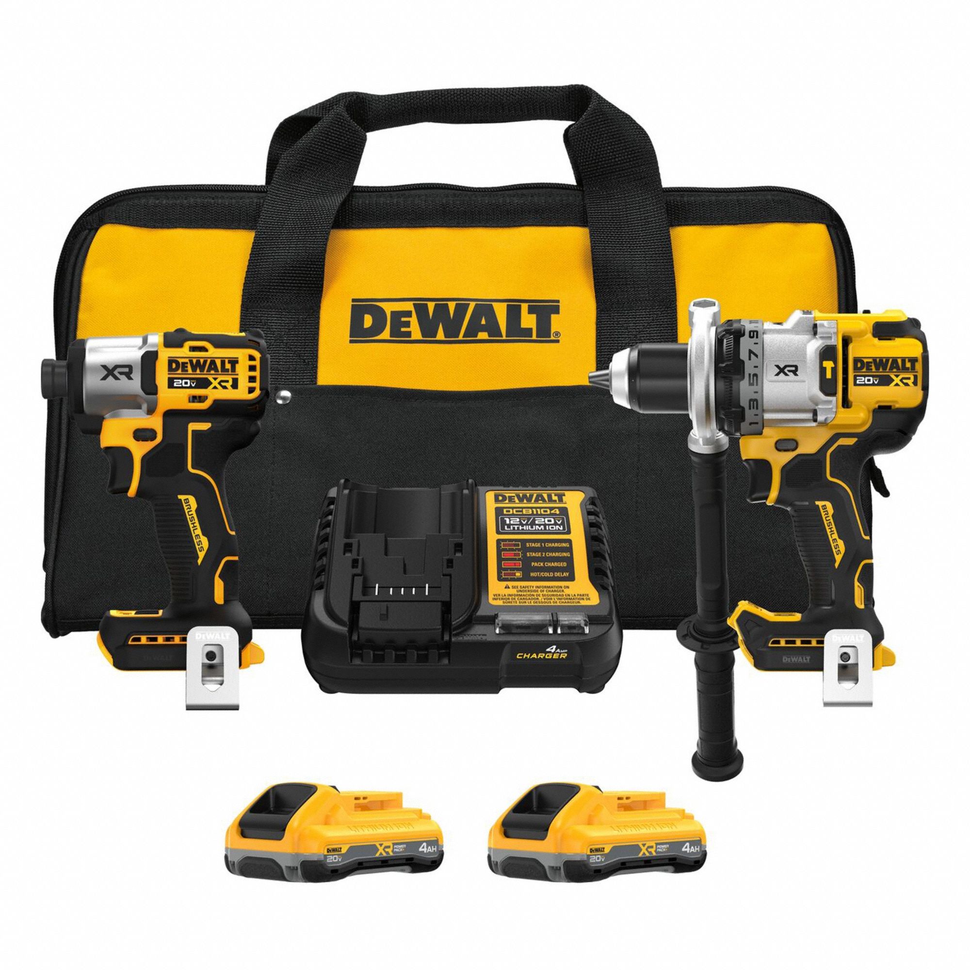 DEWALT, 2 Tools, Hammer Drill/Impact Driver, Cordless Combination Kit ...