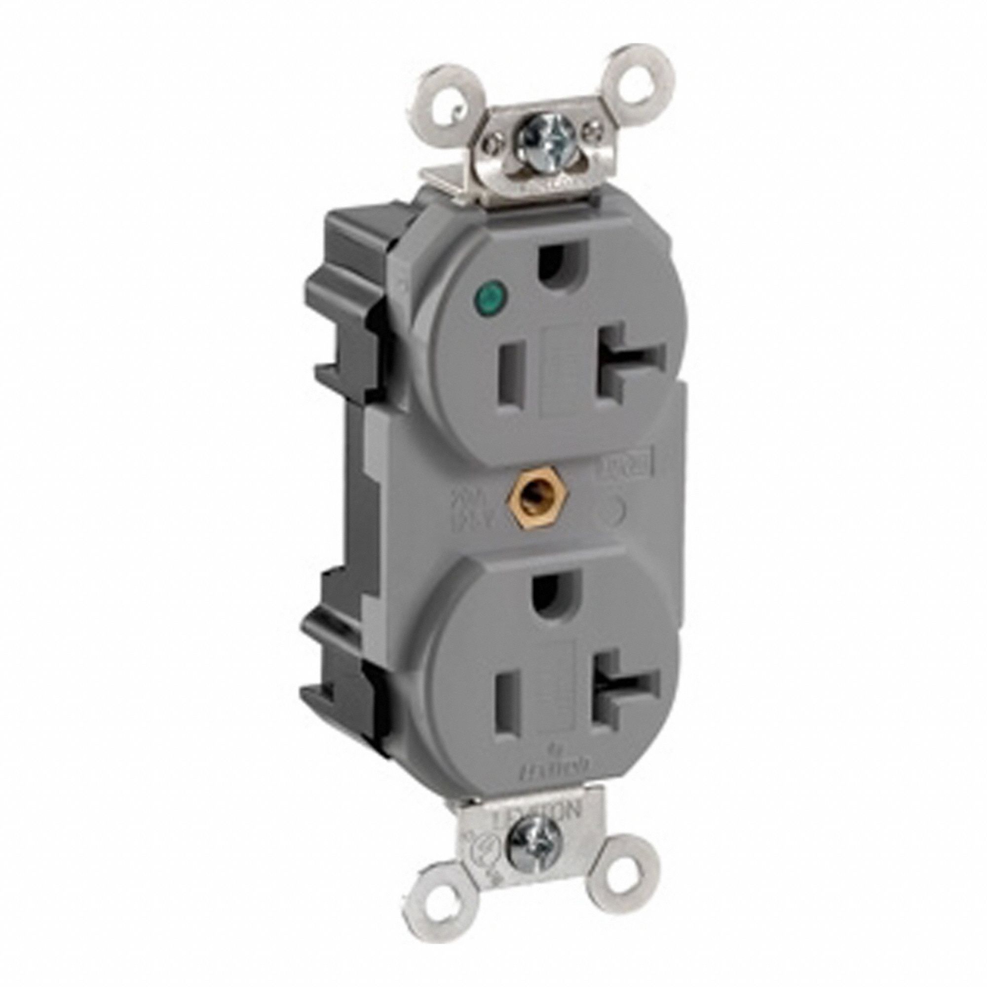 Lev-Lok Dup 20A 125V HG/PI Gry - Grainger