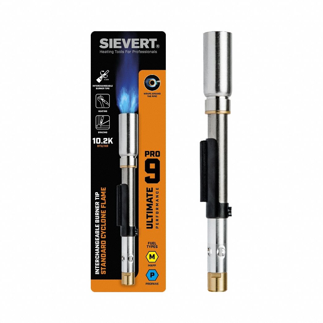 SIEVERT, High Output Cyclone Flame, Trigger-Start, Cyclone Burner Tip - 828XF2|890901 - Grainger