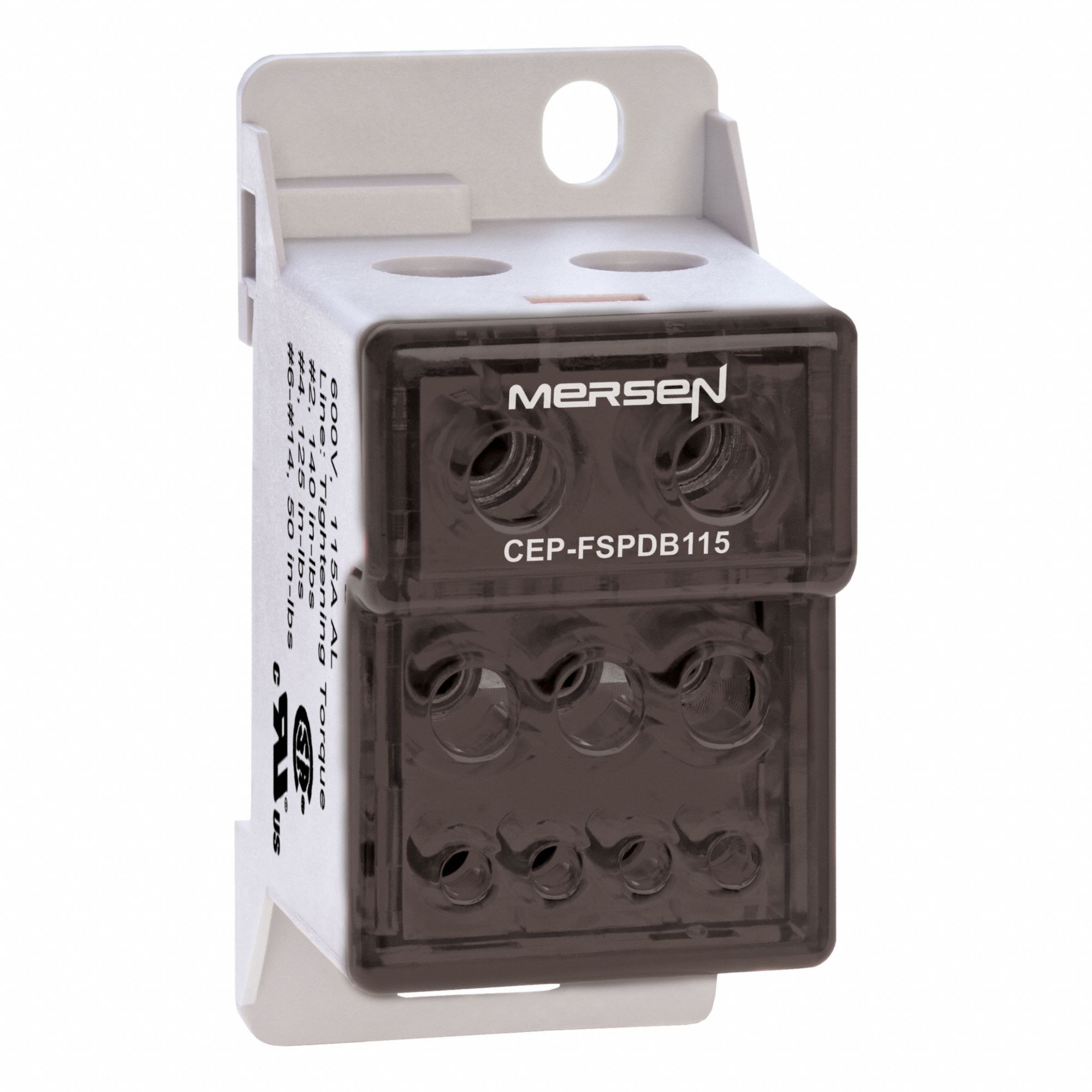 MERSEN, Finger-Safe, Lug, Power Distribution Block - 896D75|CEP ...