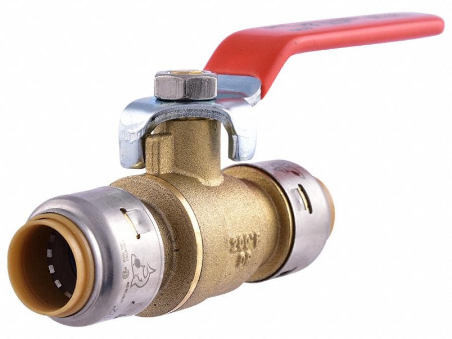 SHARKBITE, Brass, Straight, Quarter-Turn Ball Valve - 896DE7|UR22222 ...