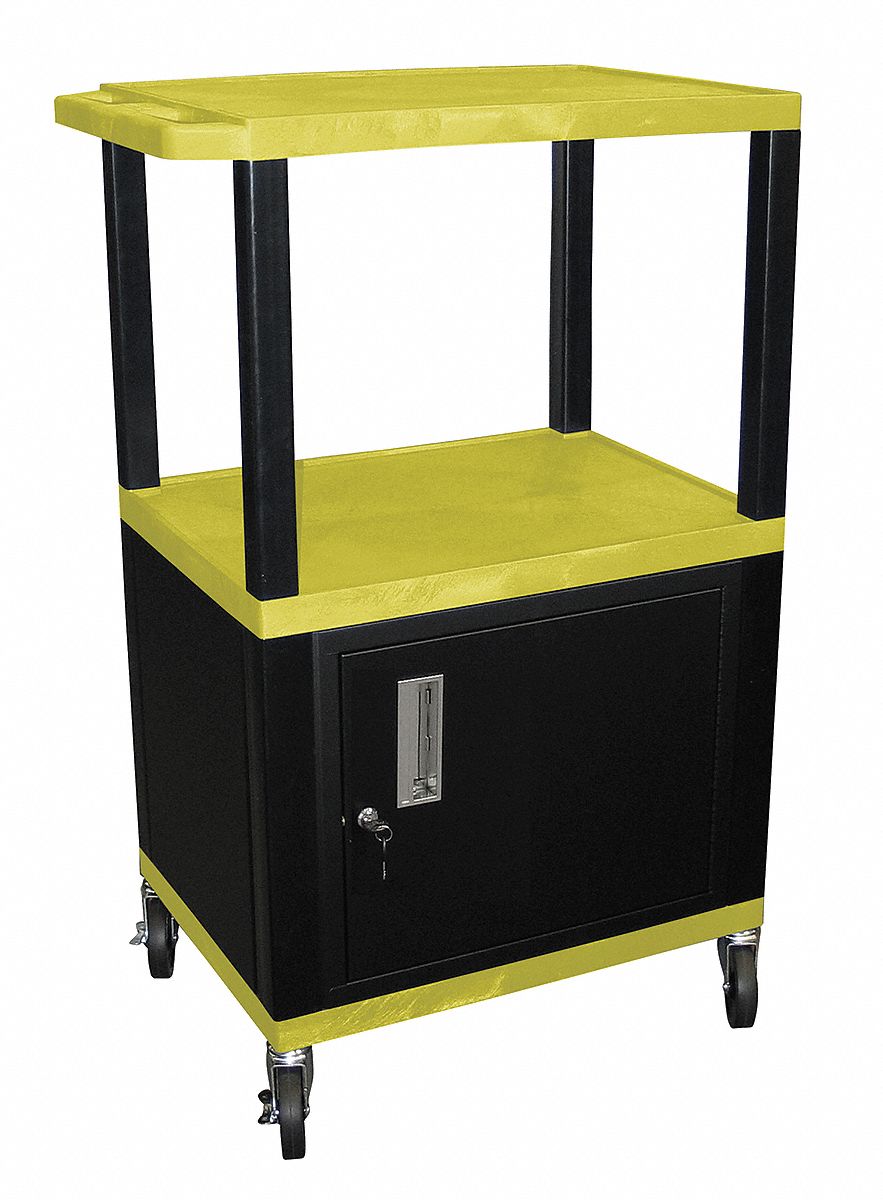 Audio-Visual Cart w/Electric, 300 lb Load Capacity, Number of Shelves 3 ...