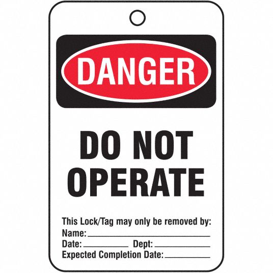 ELECTROMARK, Danger, Do Not Operate, Danger Tag - 8A168|5010S2 - Grainger