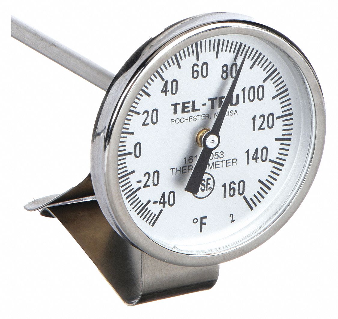 TEL-TRU, -40°F to 160°F, +/- 1% Accuracy, Laboratory Dial Thermometer ...
