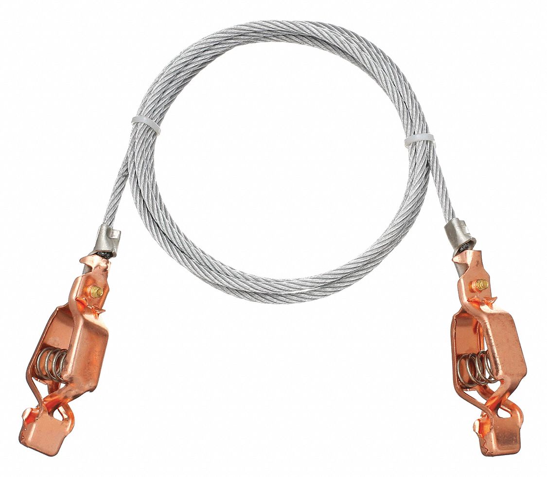 (2) Alligator Clips, 3 ft, Bonding and Grounding Wire - 8A647|8A647 ...