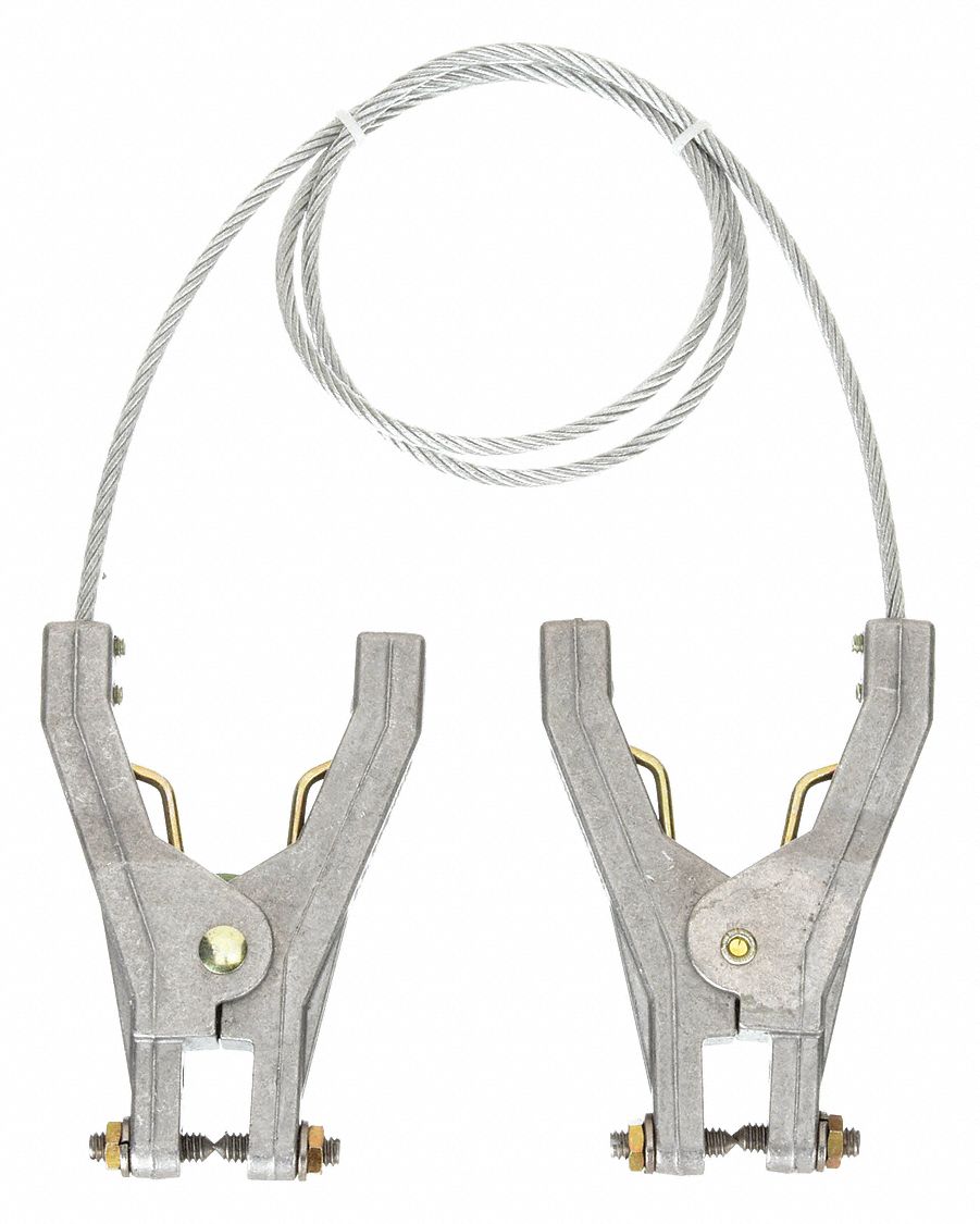 (2) Hand Clamps, 3 ft, Bonding and Grounding Wire - 8AAK4|8AAK4 - Grainger