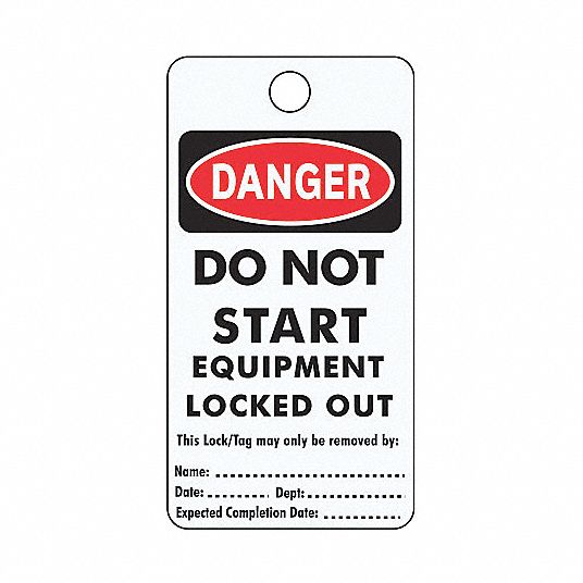 Danger Tag, Height 5-3/4", Width 3", PK 25 - Grainger