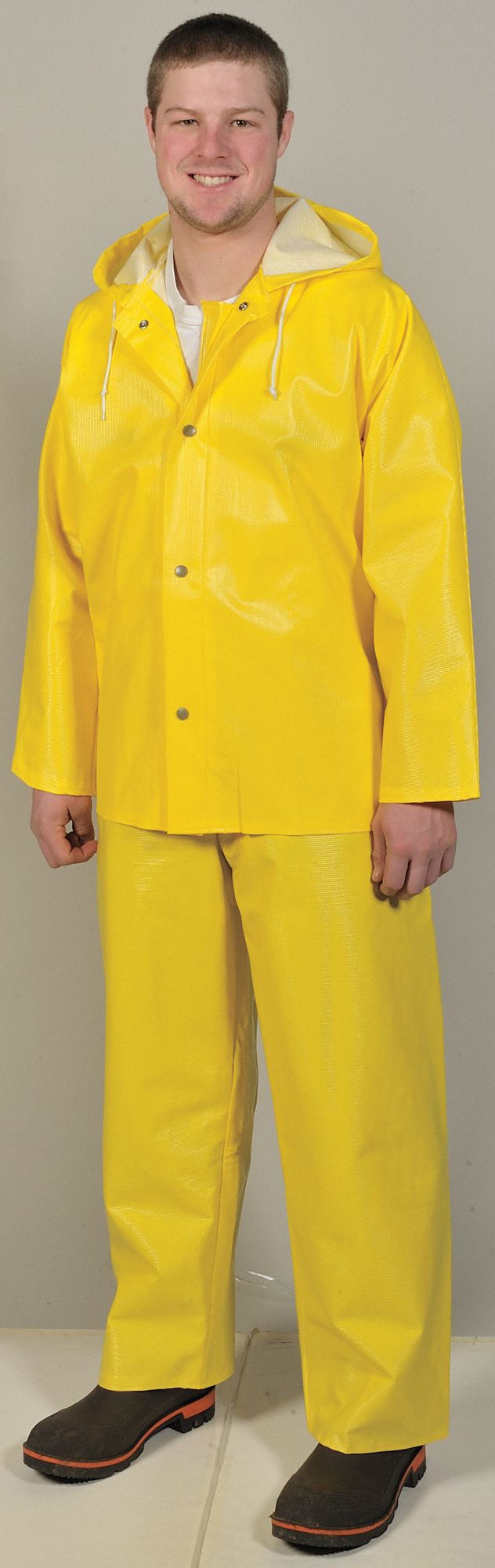 TINGLEY Rain Jacket: Rain Jacket, 2XL, Yellow, Snap/Storm Flap ...