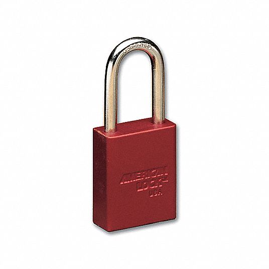 AMERICAN LOCK Red Lockout Padlock, Alike Key Type, Master Keyed: No ...