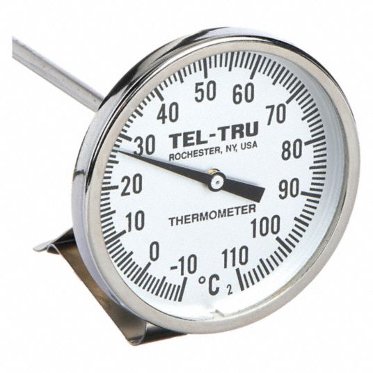 TEL-TRU, -10°C to 110°C, +/- 1% Accuracy, Laboratory Dial Thermometer ...
