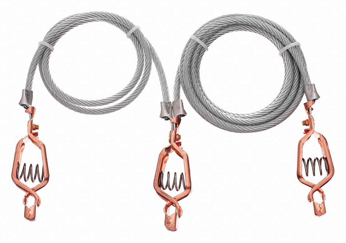(3) Alligator Clips, 2 ft/5 ft, Dual Bonding and Grounding Wiring Set ...